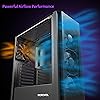 MOROVOL ATX PC Case, Mid Tower Gaming PC Case with Mesh Front Panel, 4 ...