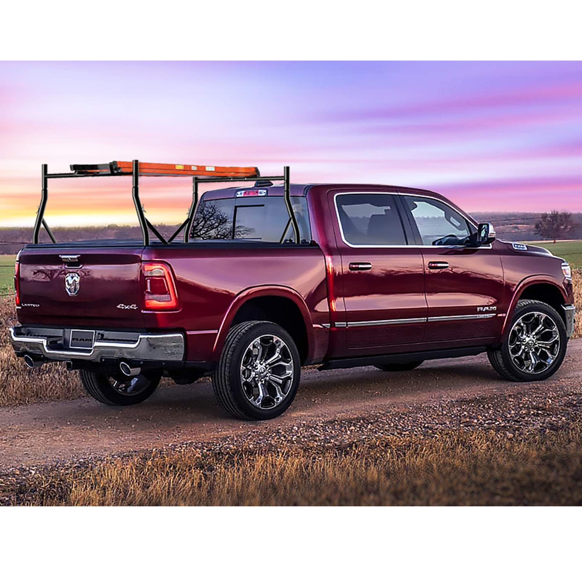 Truck Ladder Rack 800lbs Capacity with 8 Non-Drilling C-Clamps Heavy ...