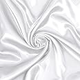 Amazon.com: DLCFLF White Satin Fabric by The Yard-60 Inch Wide ...