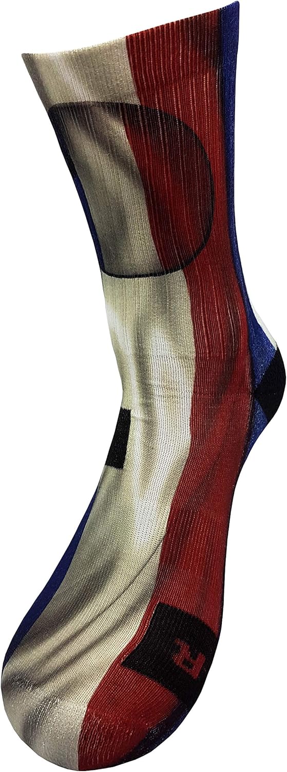 STYLE FOREVER Chaussettes de drapeau français avec des fait à la main d ...