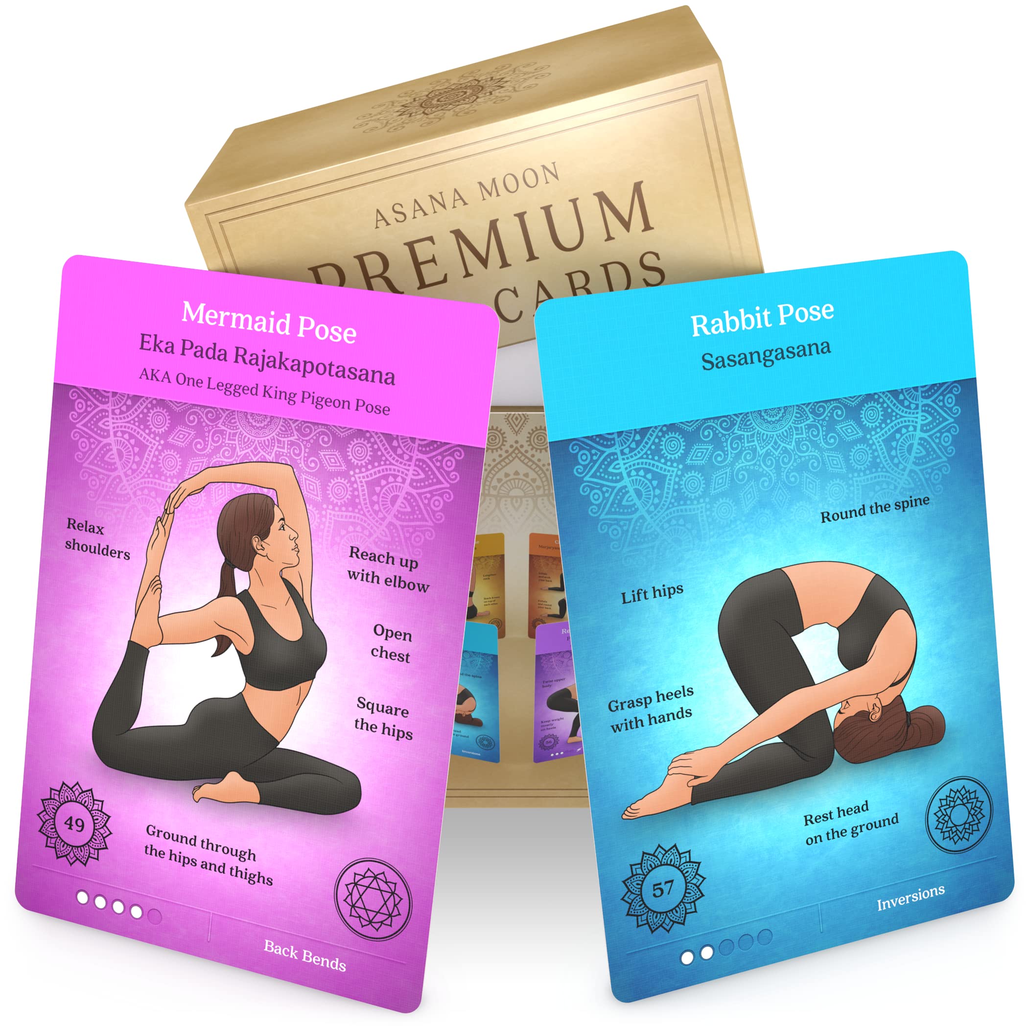 Mua Asana Moon Premium Yoga Cards – Deck with over 120 Yoga Poses ...