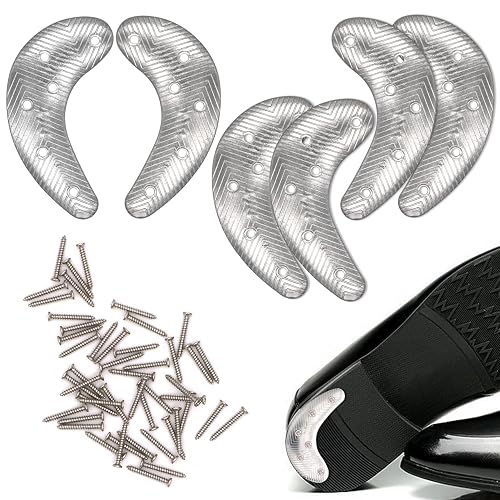 Metal Heel Plates 3 Double Half Moon Heel Sole Heel Guard Repair Pads ...