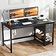 Amazon.com: SMUG Computer Desk with Storage Drawers, Small Office Desk ...