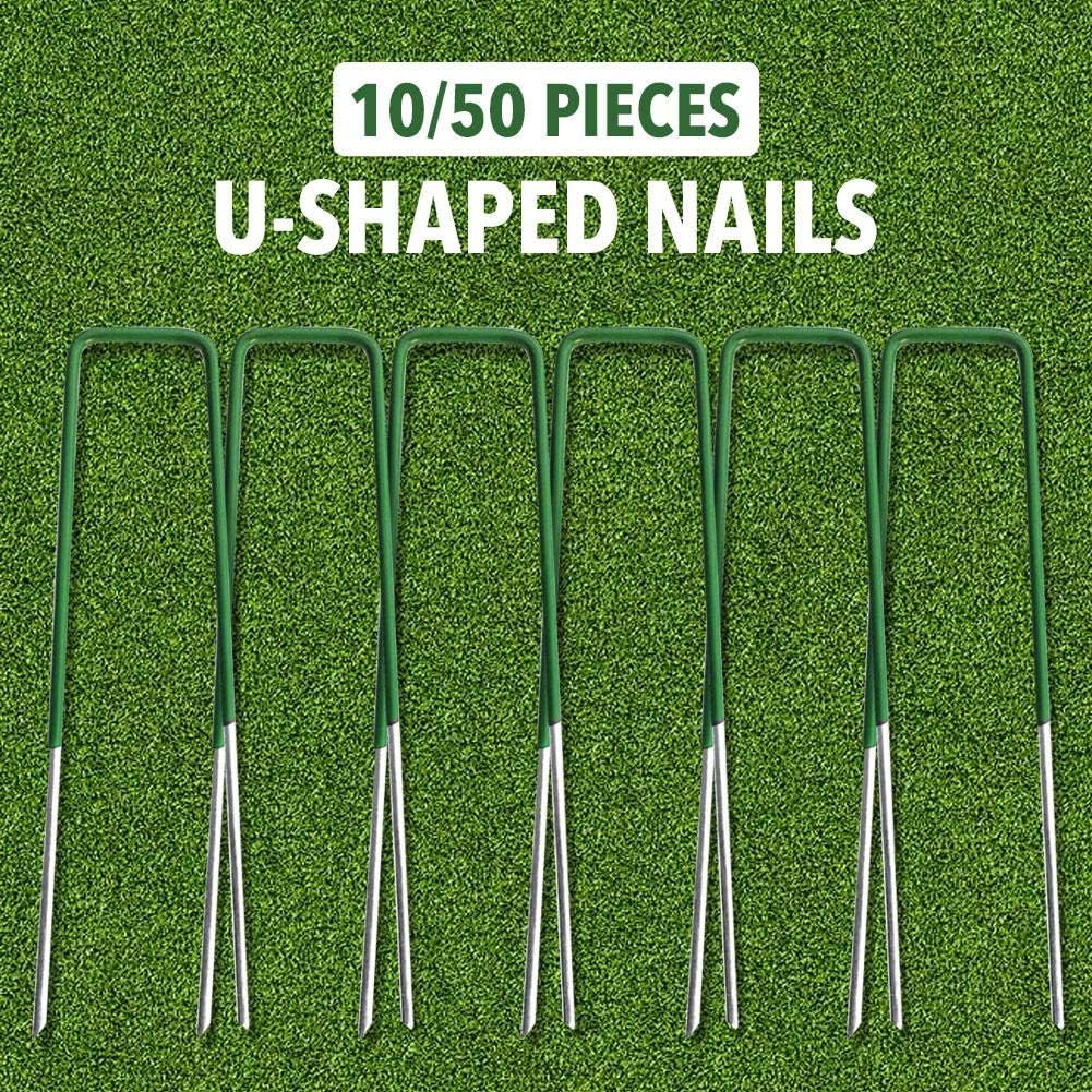 50PCS Artificial Grass Pins – Garden Pegs, U-shaped Fixing Nail ...