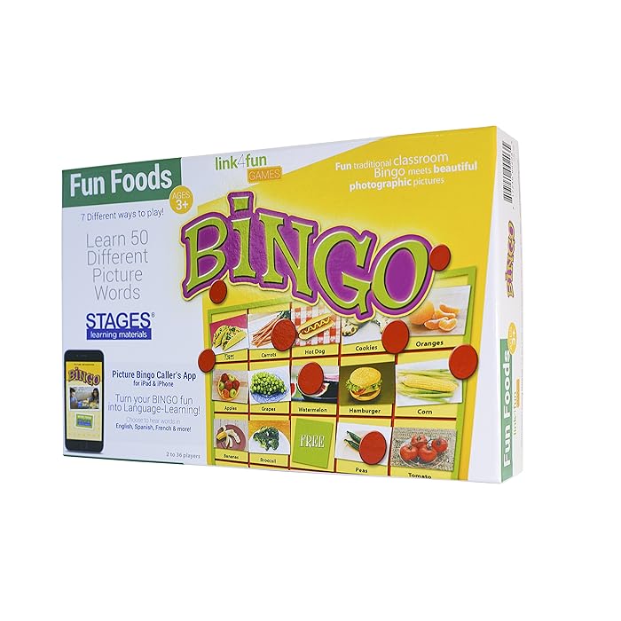 Buy Stages Learning Materials Link4fun Real Photo Fun Food Bingo Game ...