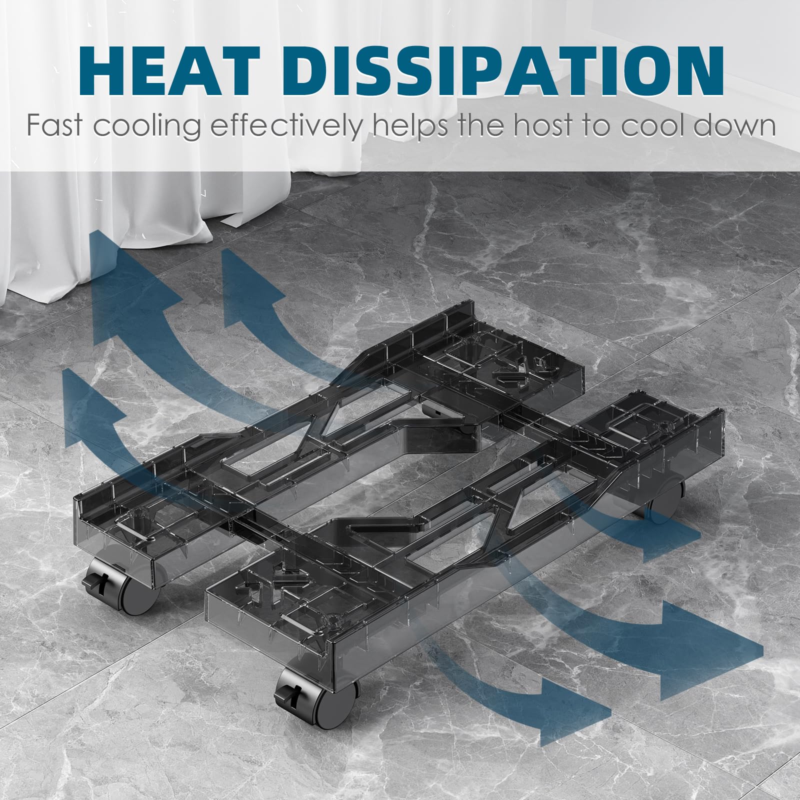 Mua CABTE Adjustable Computer Tower Stand, Mobile CPU Stand with 4 ...