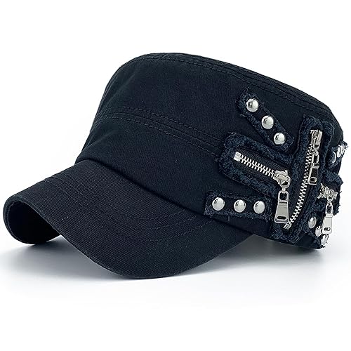 REDSHARKS Women Soft Washed Cotton Cadet Army Cap Adjustable Military ...