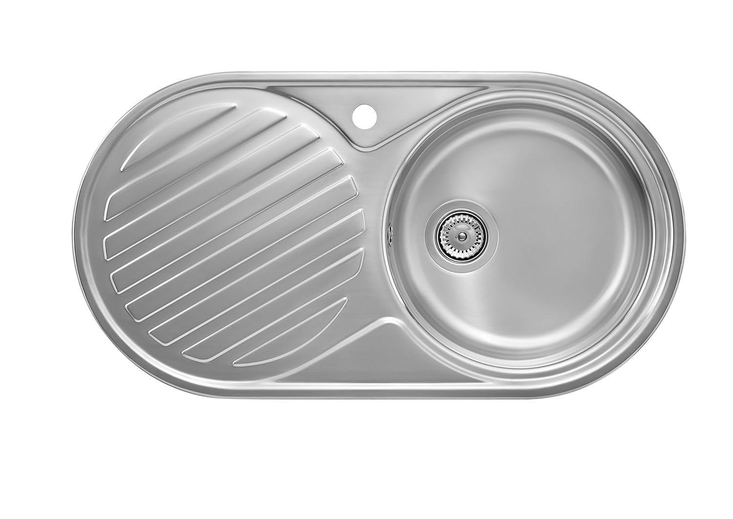 Roca Duo Top-Mount Kitchen Sink Oval Stainless Steel - Kitchen Sinks ...