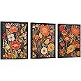 Amazon.com: EXCOOL CLUB Boho Floral Wall Art - 12x16 Abstract Flower ...