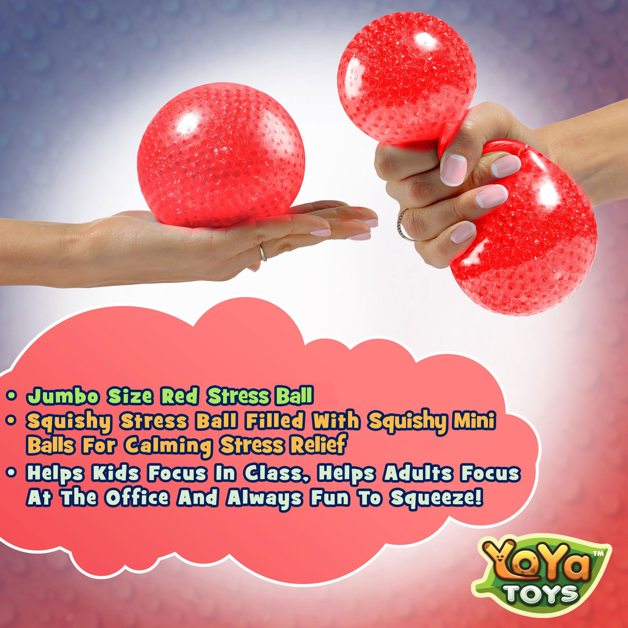 Mua Yoya Jumbo Sized Red Fidget Squishy Ball, Super Soft Fun Squishy ...