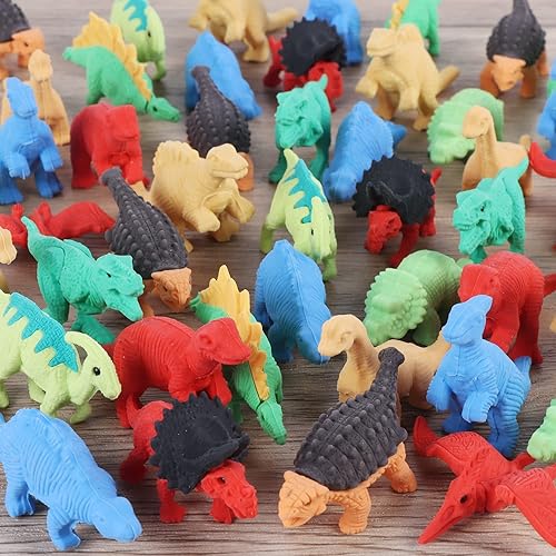 Cllayees 72 Pcs Animal Erasers for Kids, Dinosaur 3D Puzzle Eraser Bulk ...