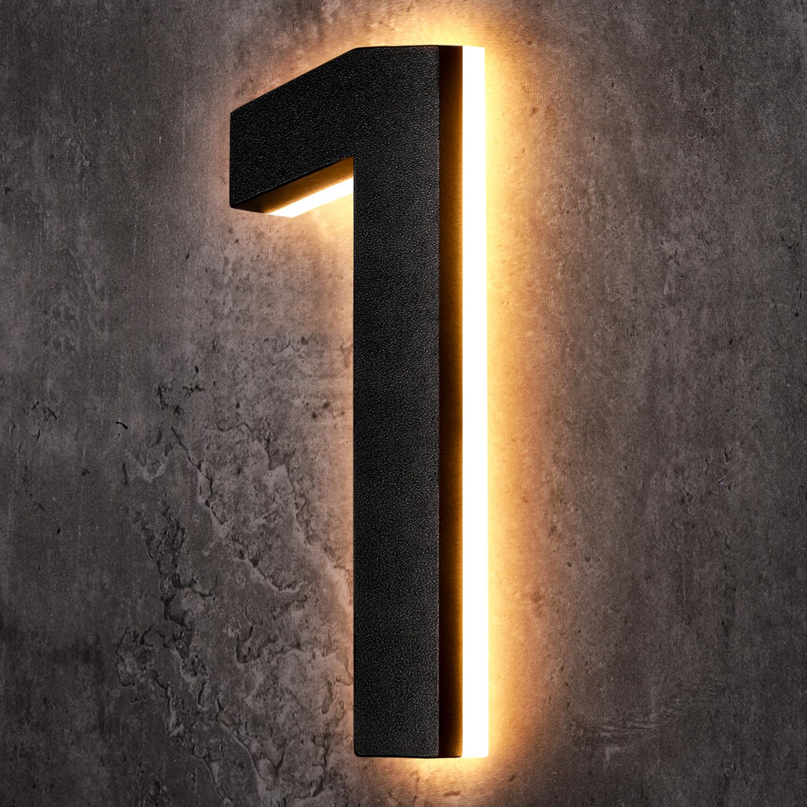 ROCEEI 8 Inch Backlit LED House Number 0-9 for Outside Waterproof ...