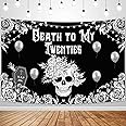 Amazon.com: Death to My Twenties Backdrop Banner Decor Black - RIP to ...