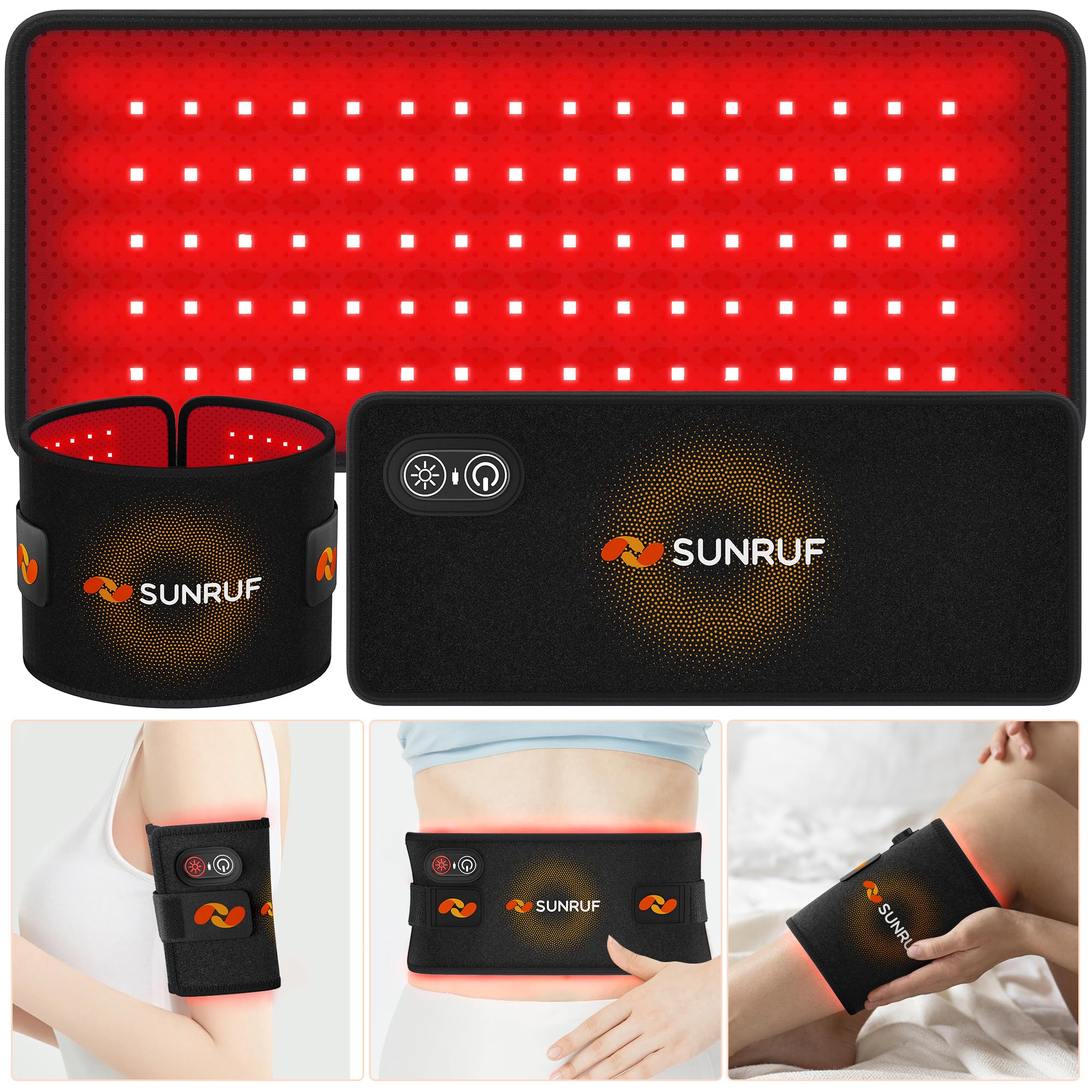 Cordless Red Light Therapy for Body, Portable Light Therapy Pad, 660 ...