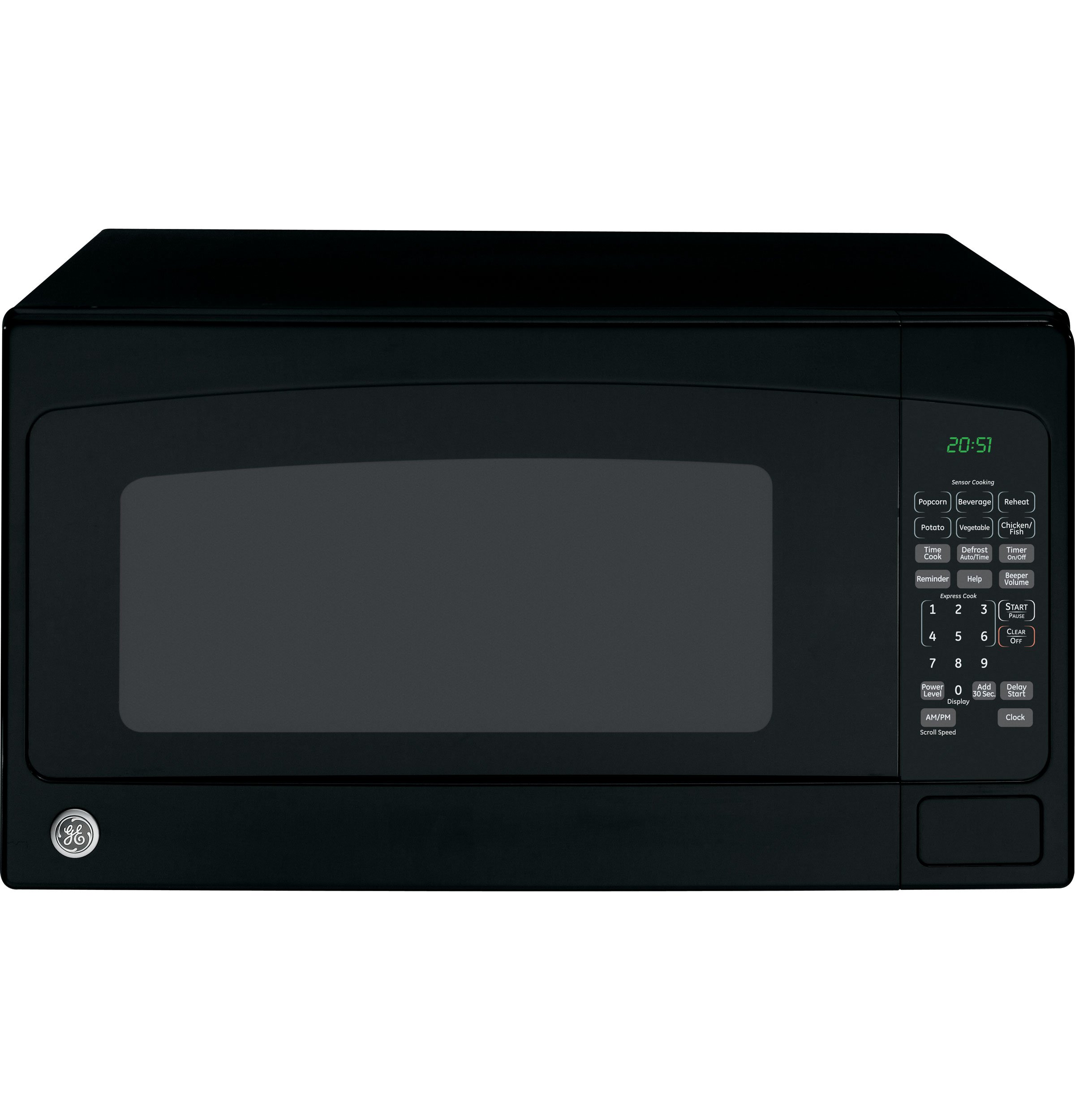 GE Microwave Oven, 1,200-watt Capacity, Cubic, 8 Auto Cooking Settings ...