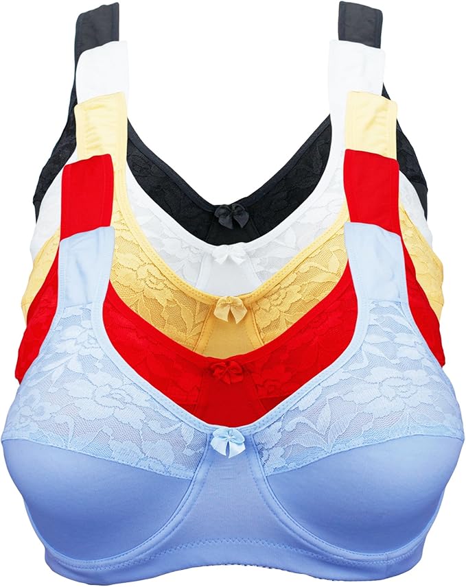 Women's Lace Full Coverage Bras Plus Size Underwire Lingerie Size 42DDD ...