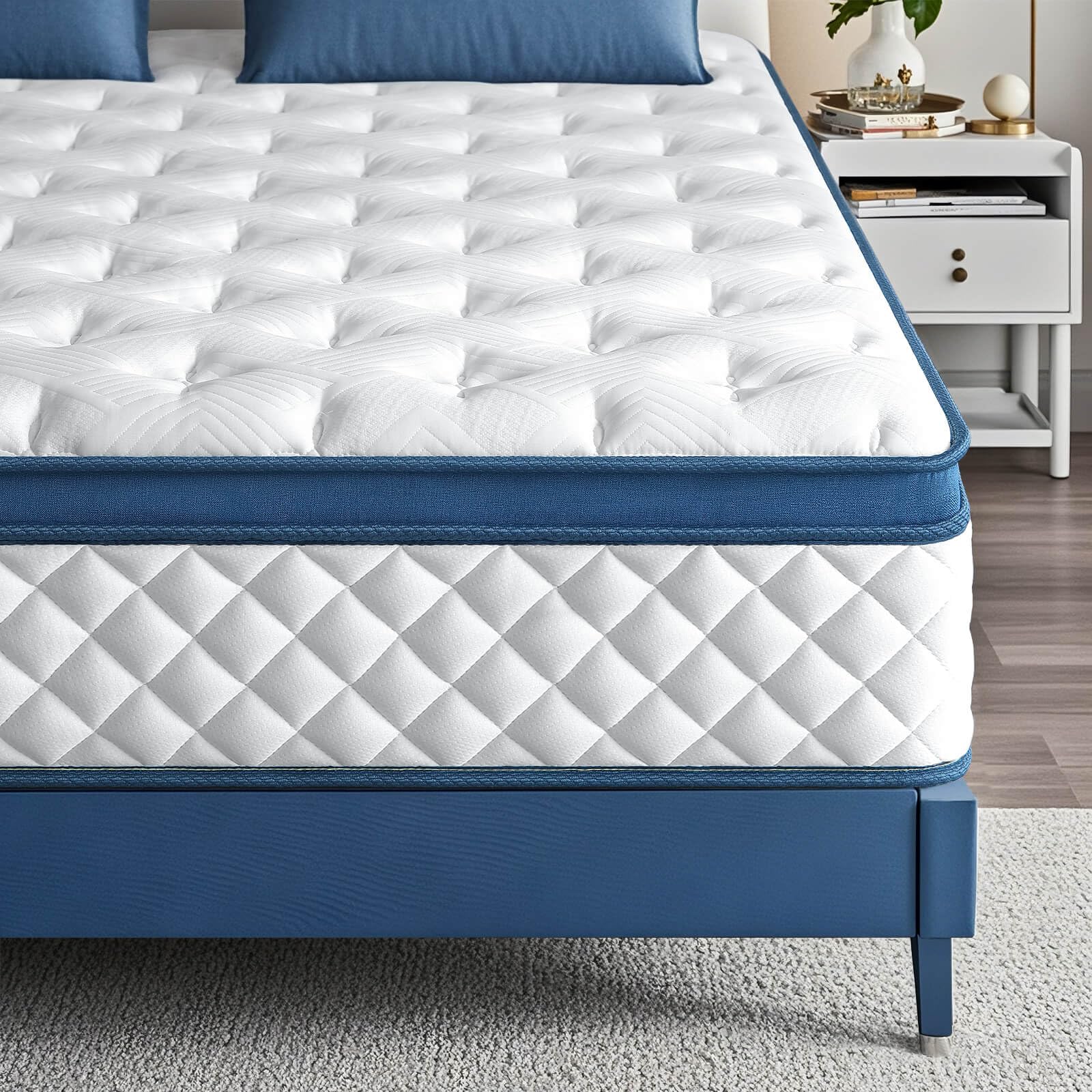 Laccard Full Size Mattress, 12 Inch Medium Firm Hybrid Full Bed ...