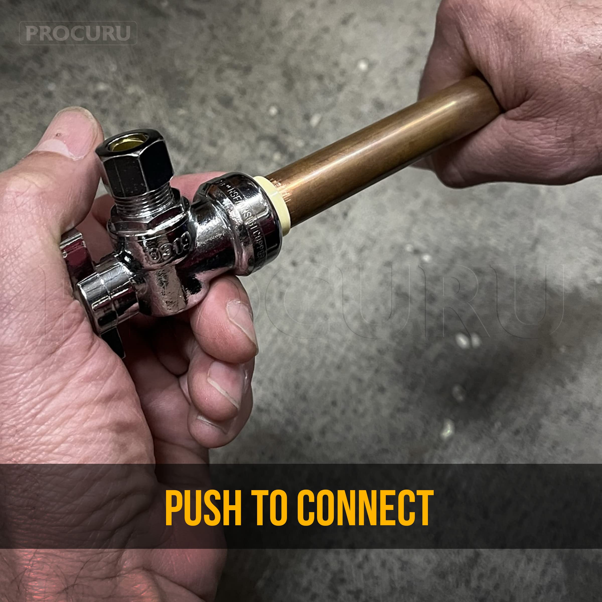 Mua 10-Pack PushFit Angle Stop Valve 1/2" Nom x 3/8" OD Comp, Quarter ...