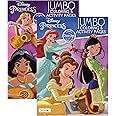 Amazon.com: Disney Princess Coloring Book 2 Titles, Fun Game Workbook ...
