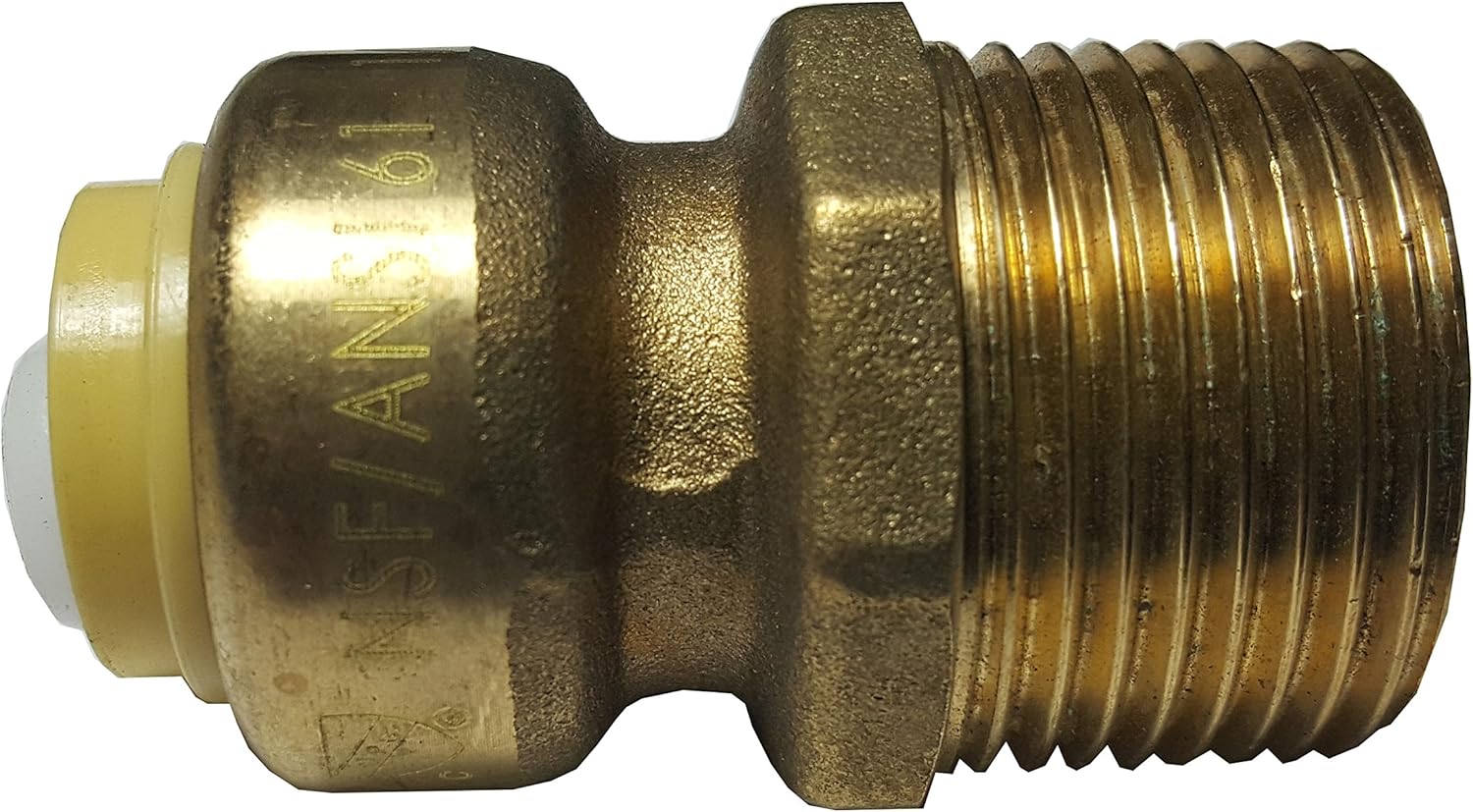 5 PIECES XFITTING 1/2" PUSH FIT X 3/4" MALE NPT ADAPTER - LEAD FREE BRASS - - Amazon.com