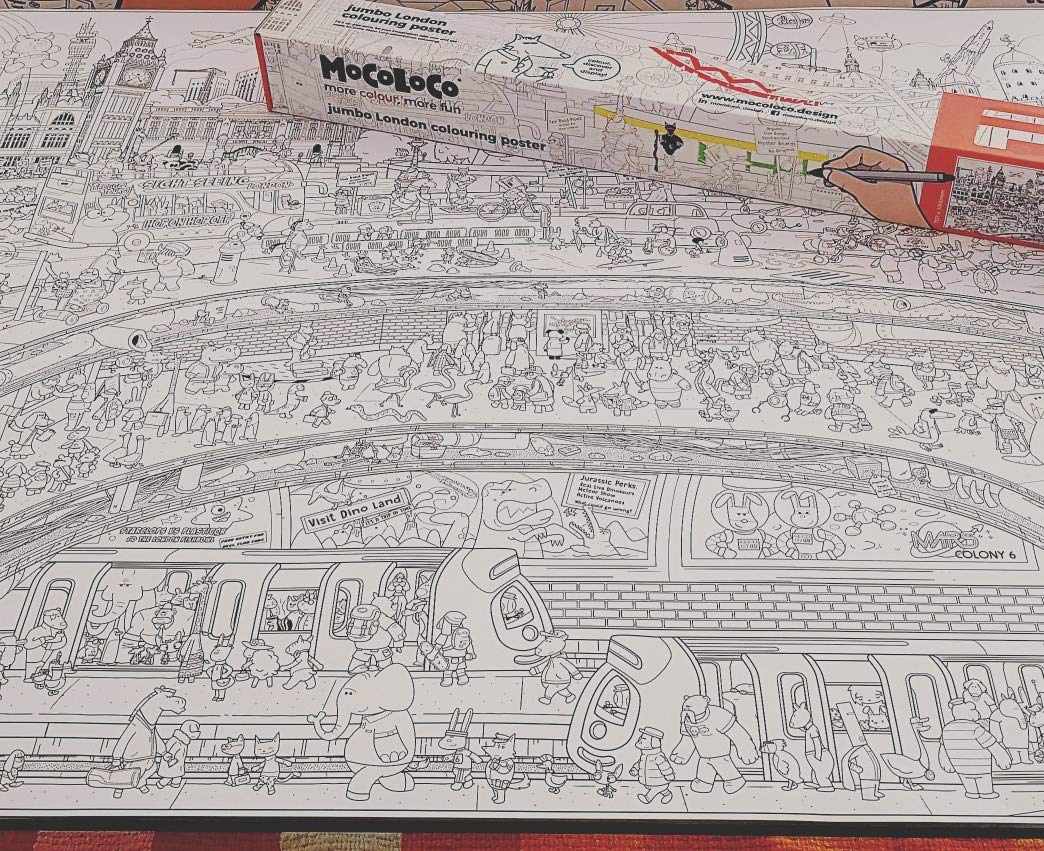 MoCoLoCo XXL Colouring Poster Jumbo London Adventure Colouring Poster MoCoLoCo XXL Colouring Poster Jumbo London Adventure Colouring Poster