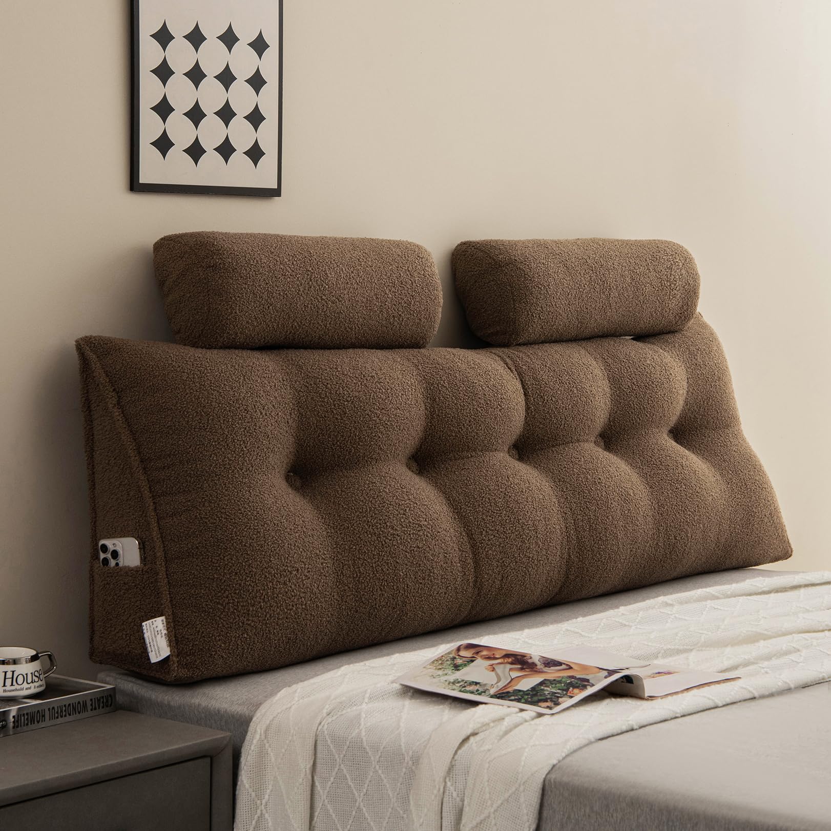 SRXBYWS Headboard Pillow Queen Size Backrest Pillow,Headboard Wedge ...