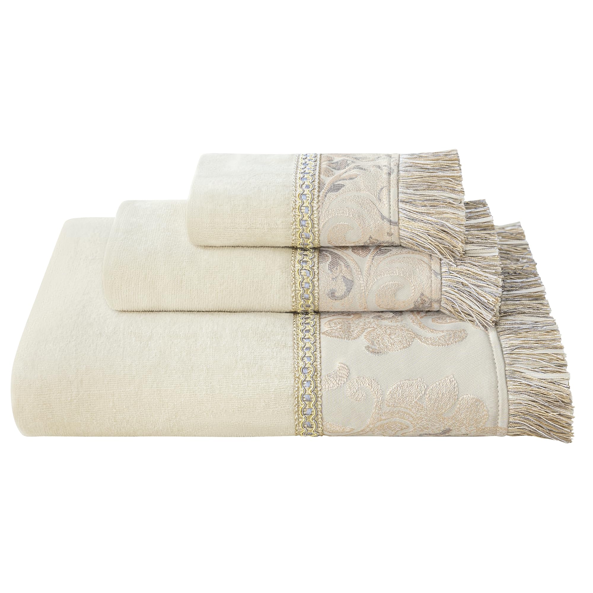 Loom and Mill Luxury Cotton Bath Towel Set 3 Piece-1 Bath Towel 1 Hand ...