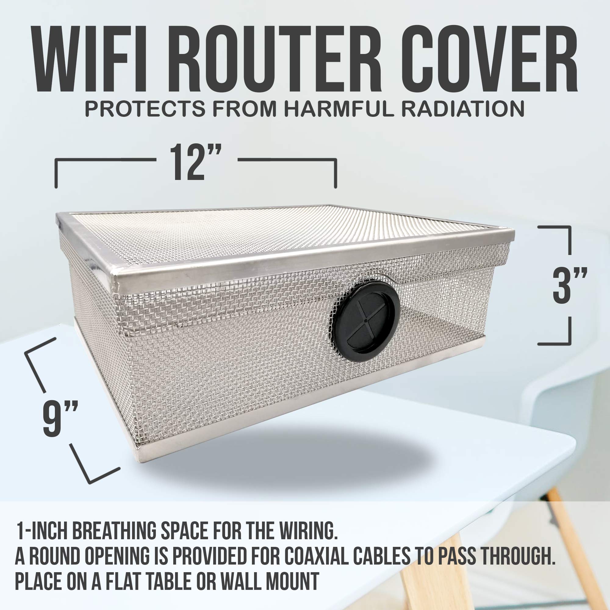 JJ Care [Upgraded WiFi Router Cover, EMF Guard, Blocks Up to 95% of EMF ...