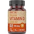 Amazon.com: DEVA Vegan Vitamin D2 60 mcg 2400 IU, Ergocalciferol Supplement with No Animal ...