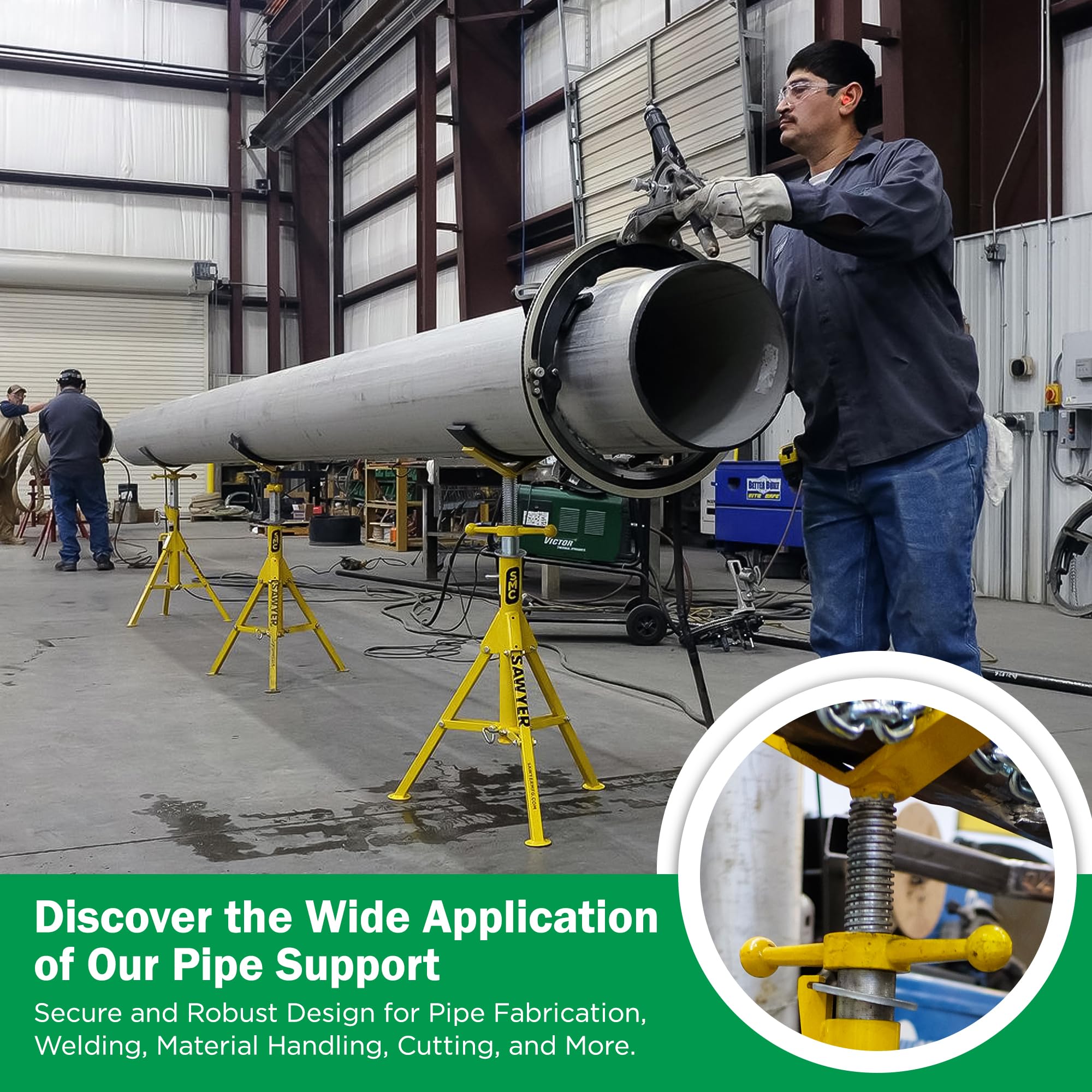 Mua Sawyer - Folding V Head Pipe Stand - Portable Steel Tripod Pipe ...