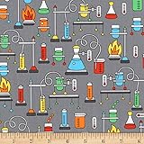 Amazon.com: Robert Kaufman Science Fair Scientists Fabric, Yellow ...