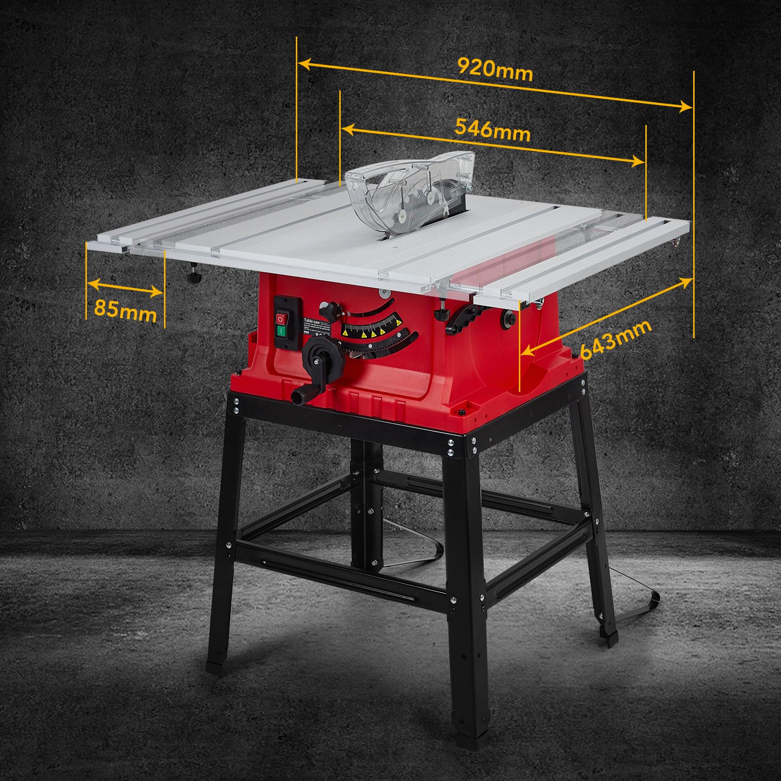 Mua 10inch 15A 5000RPM Portable Table Saw with Stand & Safety Switch ...