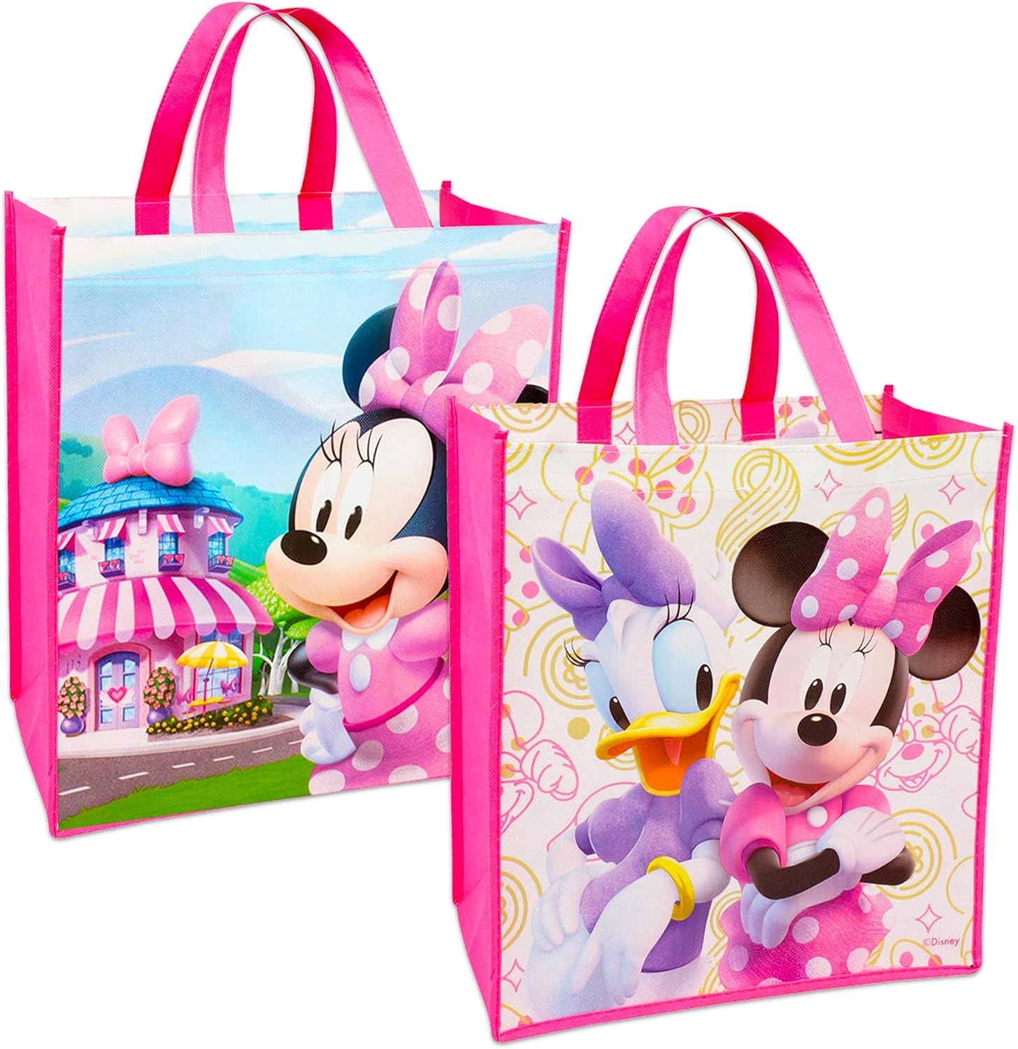 Amazon.com: Disney Minnie Mouse Tote Bags Value Pack -- 2 Reusable ...