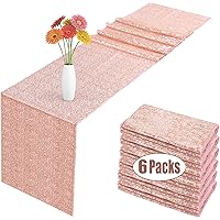 Amazon.com: 6 Pack Sequin Table Runner Rose Gold, 12 x 108 inch Glitter Rose Gold Table Runner ...
