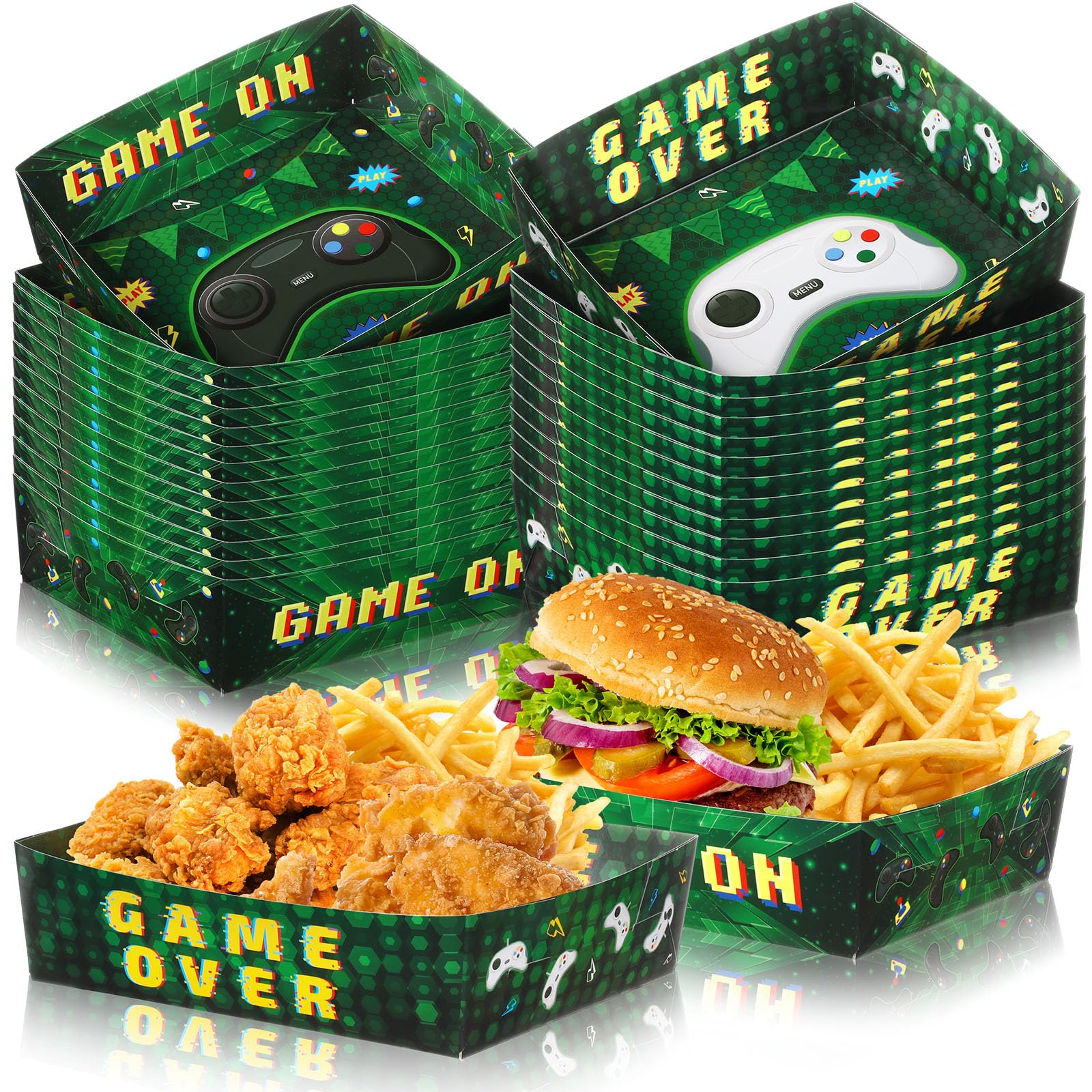 Maxcheck 36 Pcs Video Game Party Favor Large 5 lb Video Game Paper Food ...