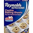 Amazon.com: Reynolds Kitchens Cookie Baking Sheets, Pre-Cut Parchment ...