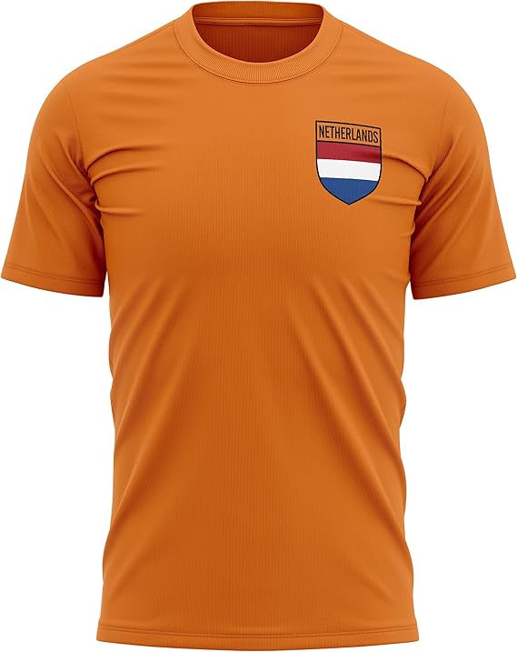 Netherlands Football Shirt Retro - Mens Holland Flag Badge T Shirt ...