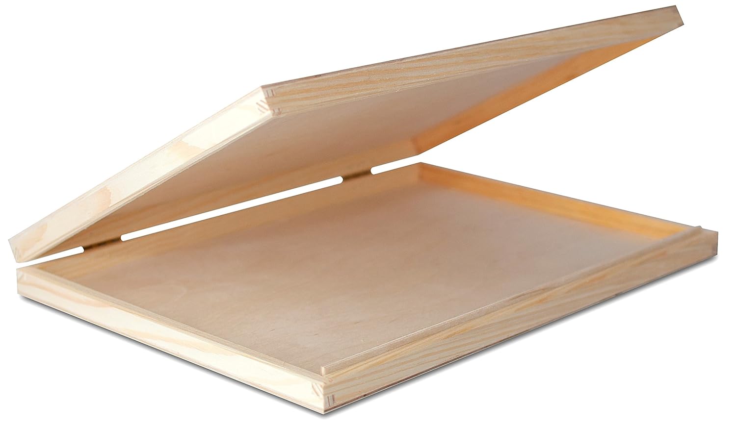 Creative Deco Plain Wooden A4 Storage Box Unpainted Flat | 33.2 x 25.2 ...