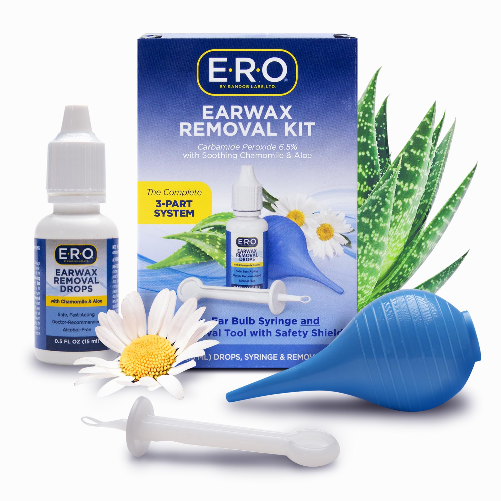 E-R-O Earwax Removal Kit for Complete Ear Care, with Carbamide Peroxide ...
