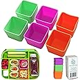 Amazon.com: Square Silicone Lunch Box Dividers 6pcs - Bento Box Divider ...