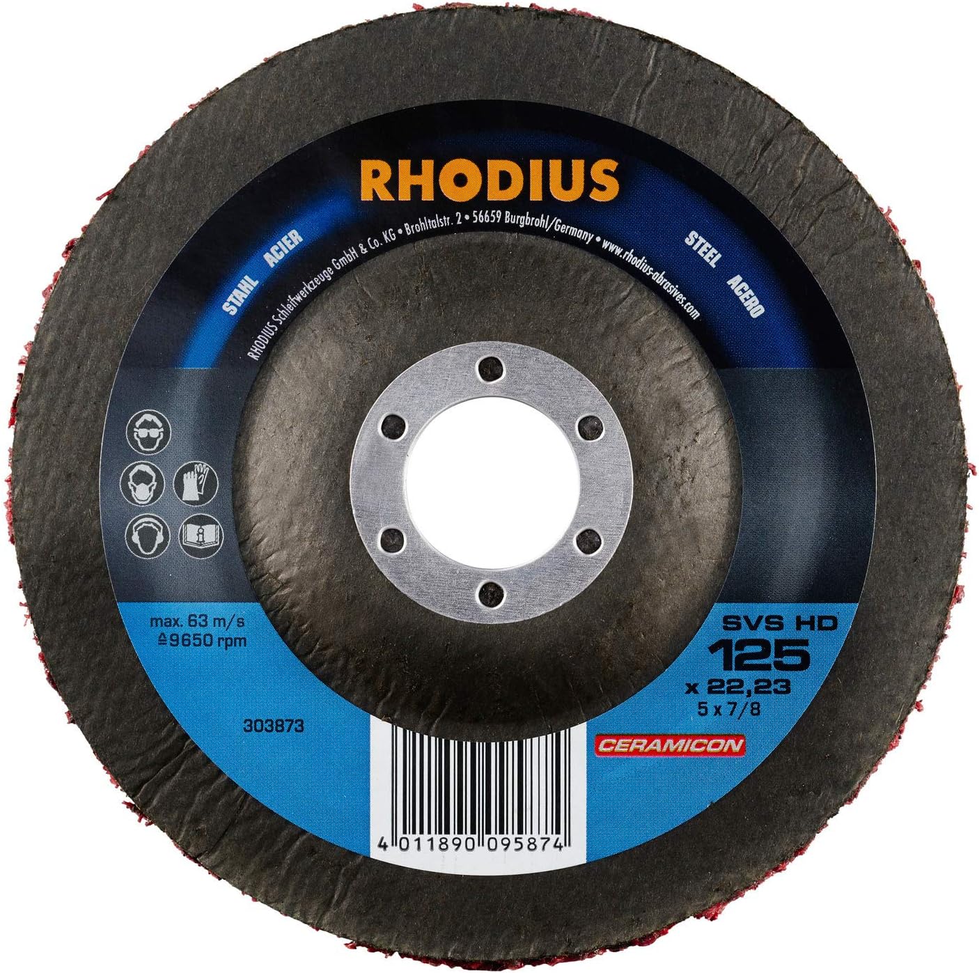 RHODIUS Reinigungsvliesscheiben SVS HD Ø 125 mm für Winkelschleifer CSD ...