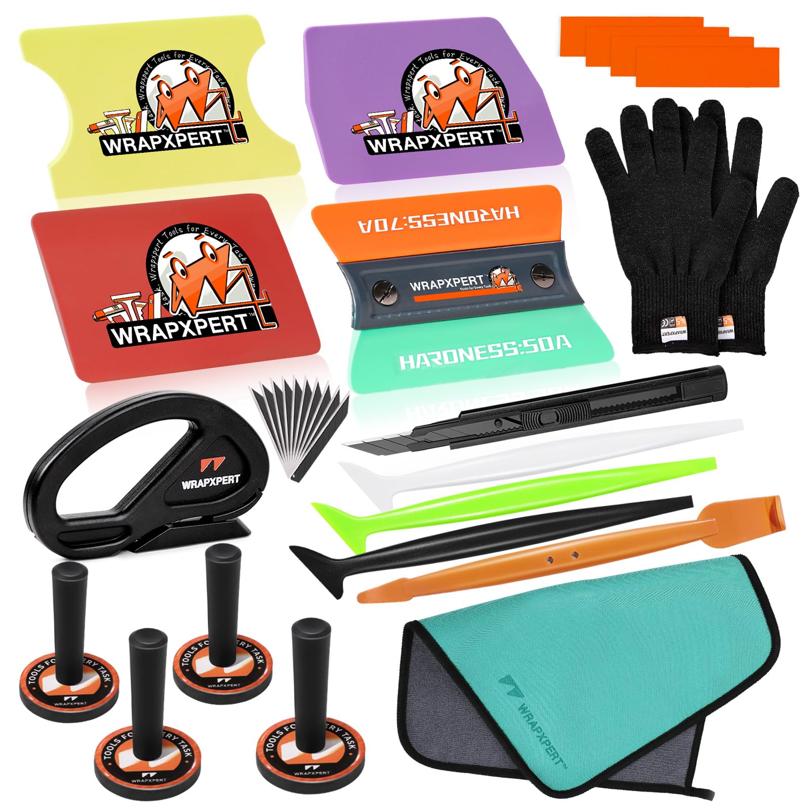 WRAPXPERT Car Wrap Tool Kit Vehicle Vinyl Wrap Kits Include Felt ...