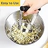 HULISEN Cutlery Serrated Food Chopper, 3 Inch Stainless Steel Manual ...