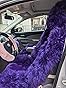 Amazon.com: IMQOQ A Pair 50% Genuine Sheepskin Fur Car 2 Front Seat ...