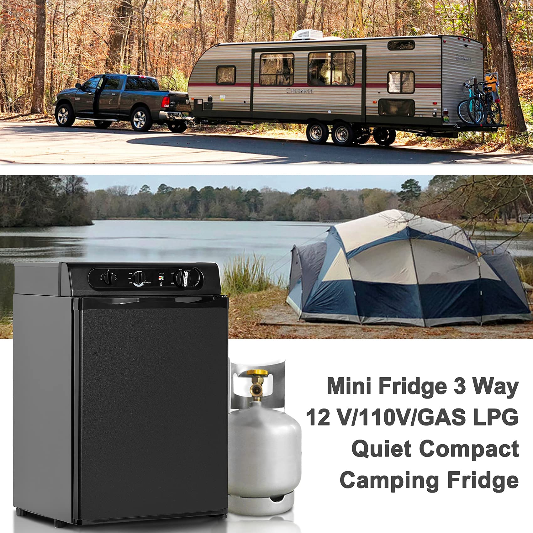 Mua SMETA Propane Refrigerator 12v Mini Fridge 3-Way Gas RV Fridge ...