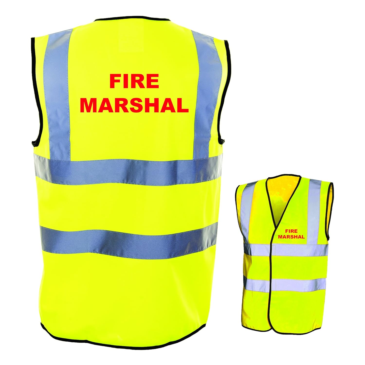 FIRE MARSHAL HI VIZ VIS WAISTCOAT VEST TABARD JACKET MARSHAL SAFETY ...