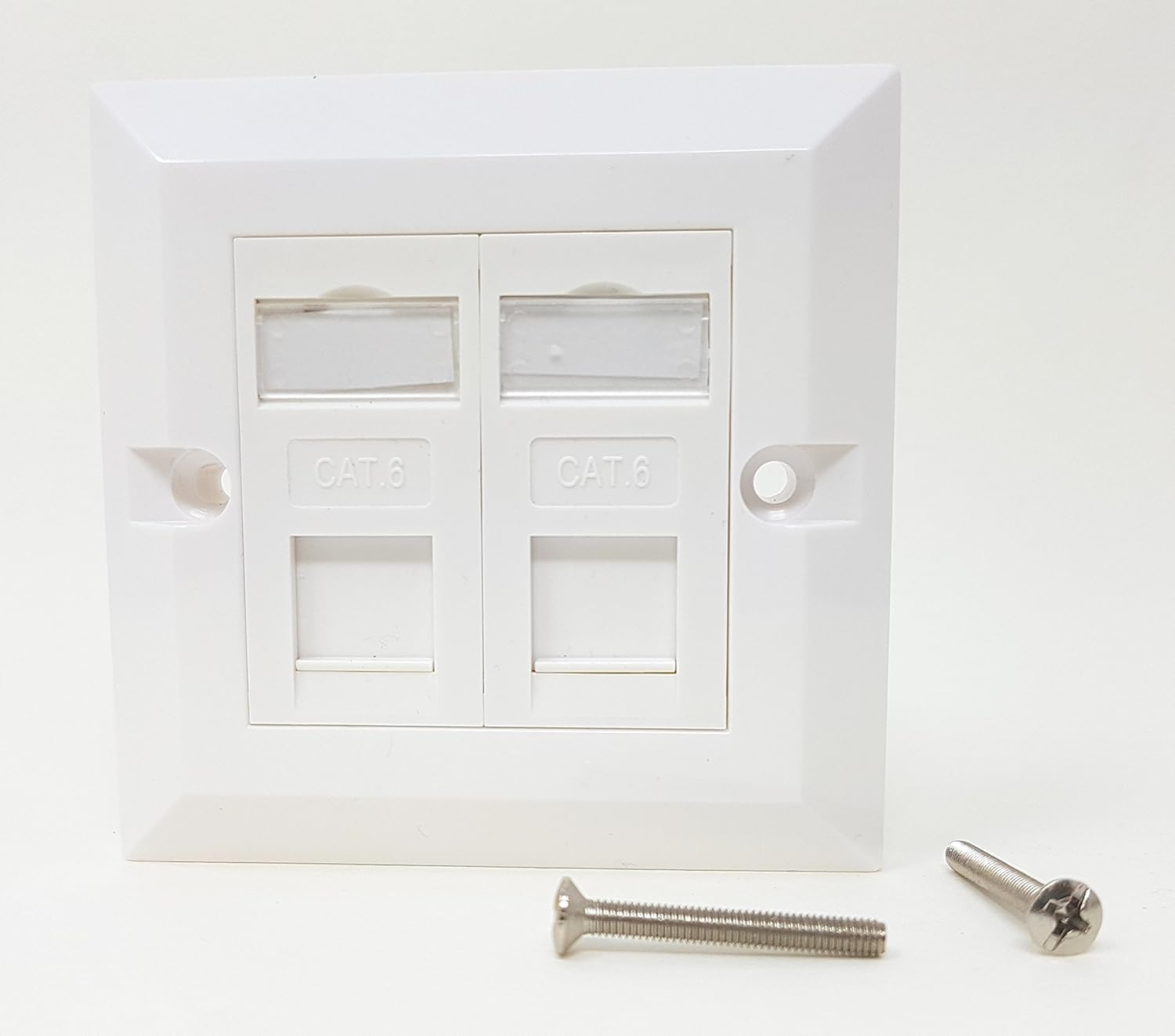 Maincore Double RJ45 / Cat6 / Face Plate/Faceplate Wall Socket Network ...