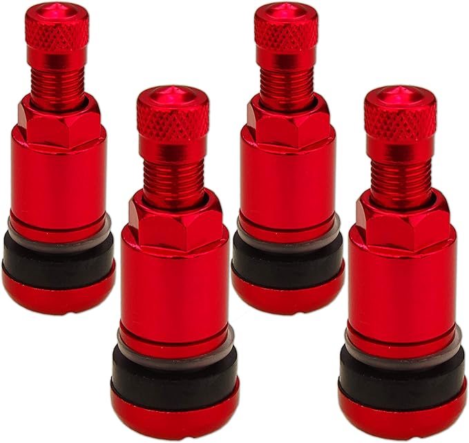 4 x Aluventil Rot Metallventil X1 Red Edition PKW Auto 11,3 mm ...