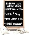 Amazon.com : Large Letter Board with Stand - 550 Changeable White ...