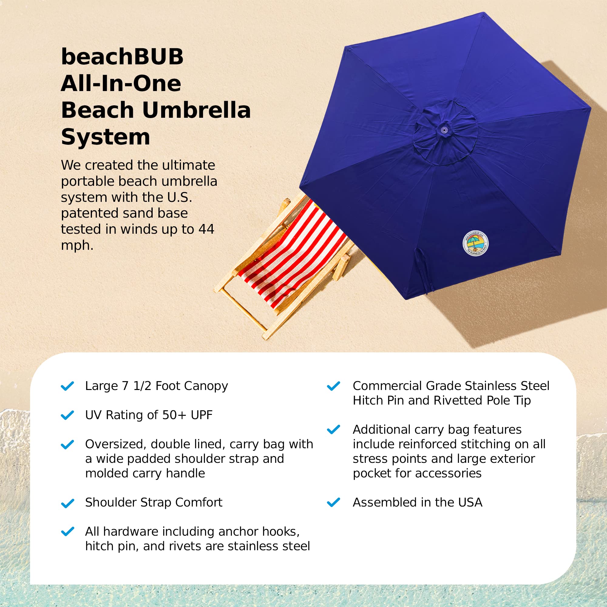 Mua BEACHBUB ALL-IN-ONE BEACH UMBRELLA SYSTEM. Includes ULTRA Base ...